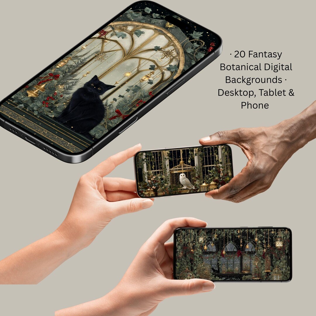 Arcane Christmas Greenhouse Wallpaper Set · 20 Fantasy Botanical ...
