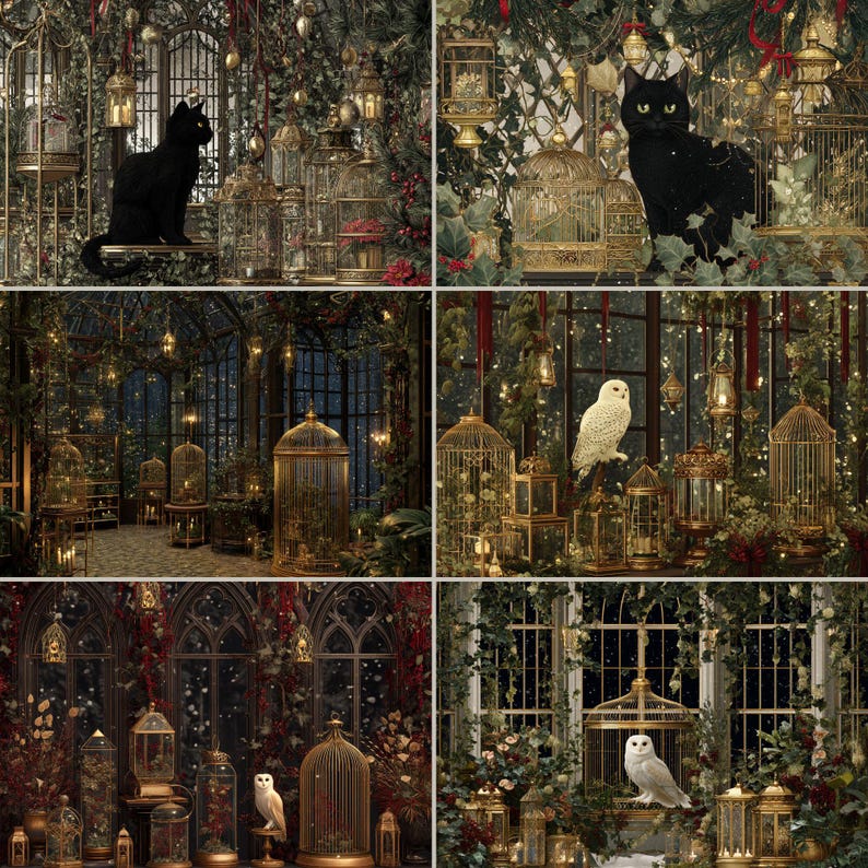 Arcane Christmas Greenhouse Wallpaper Set · 20 Fantasy Botanical ...