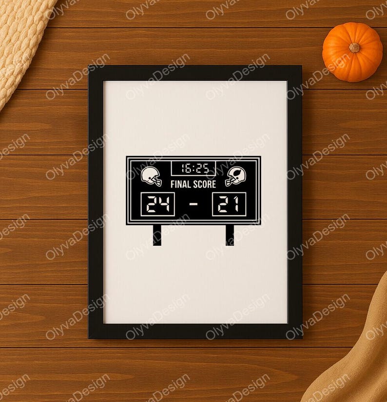 Football Scoreboard Silhouette SVG PNG JPG | Sports Theme Cut File for ...