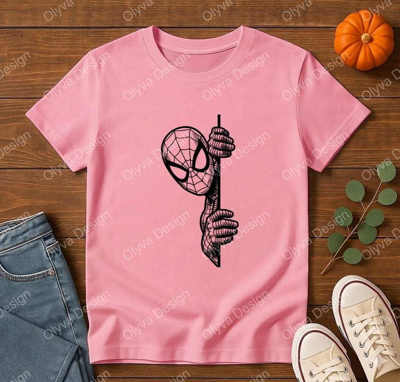 Playful Spider-man Silhouette for Fun Kids Apparel and Decor | Spider ...