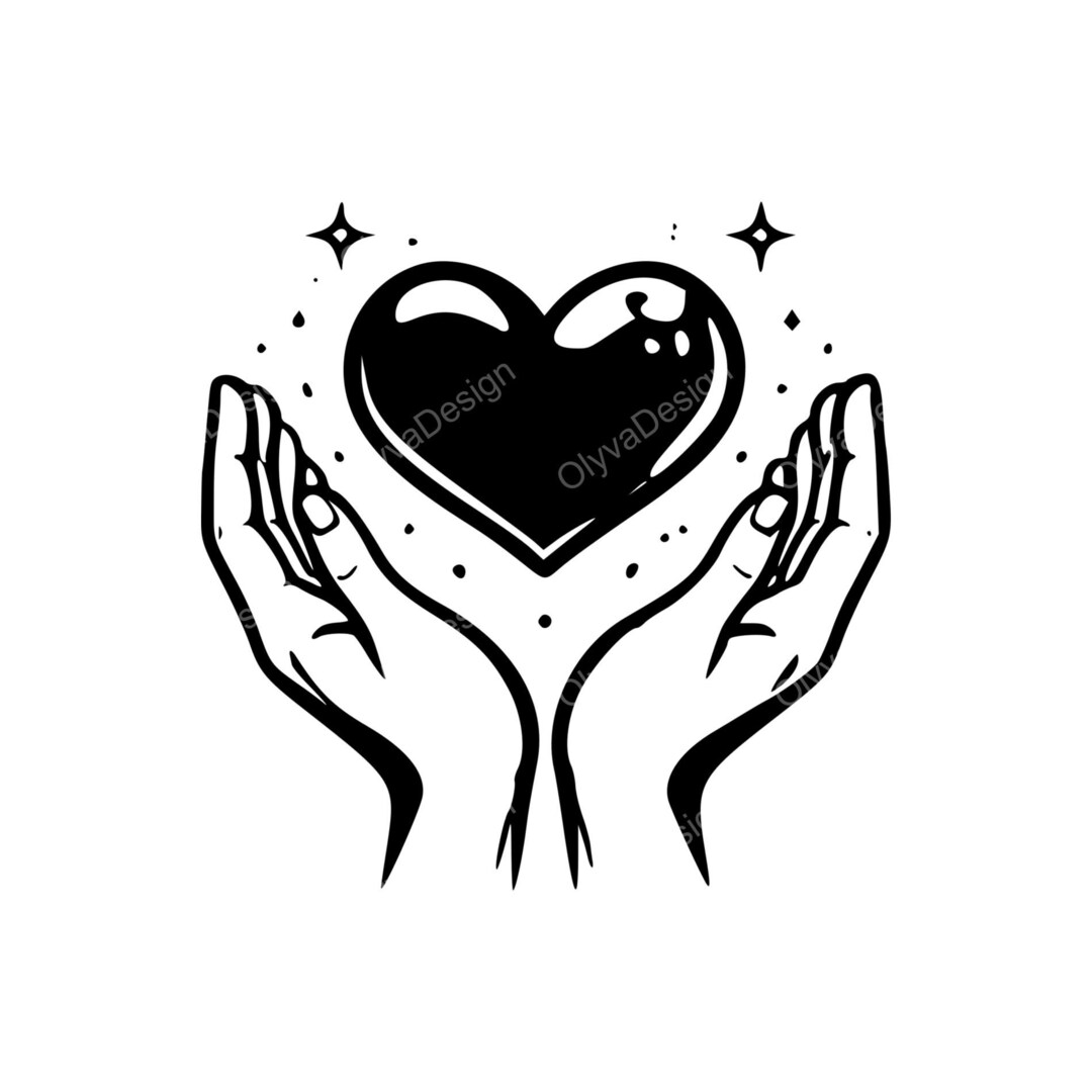 Heart Hands SVG PNG JPG | Love Design for Cricut & Diy Projects - Etsy