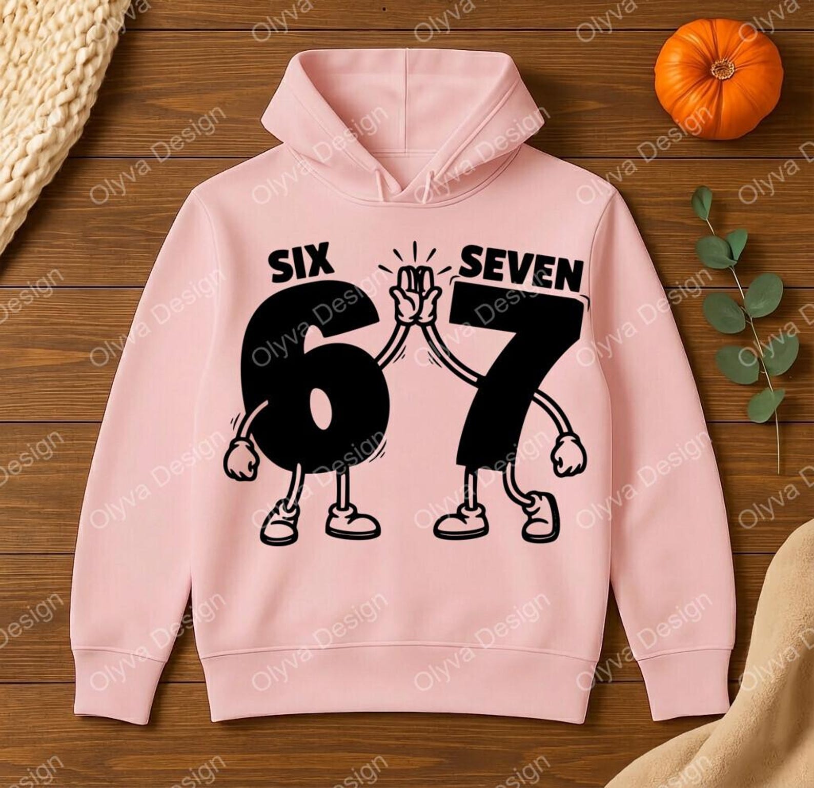 67 Svg ,number Six Seven Silhouette Cut Files – SVG PNG JPG Digital ...