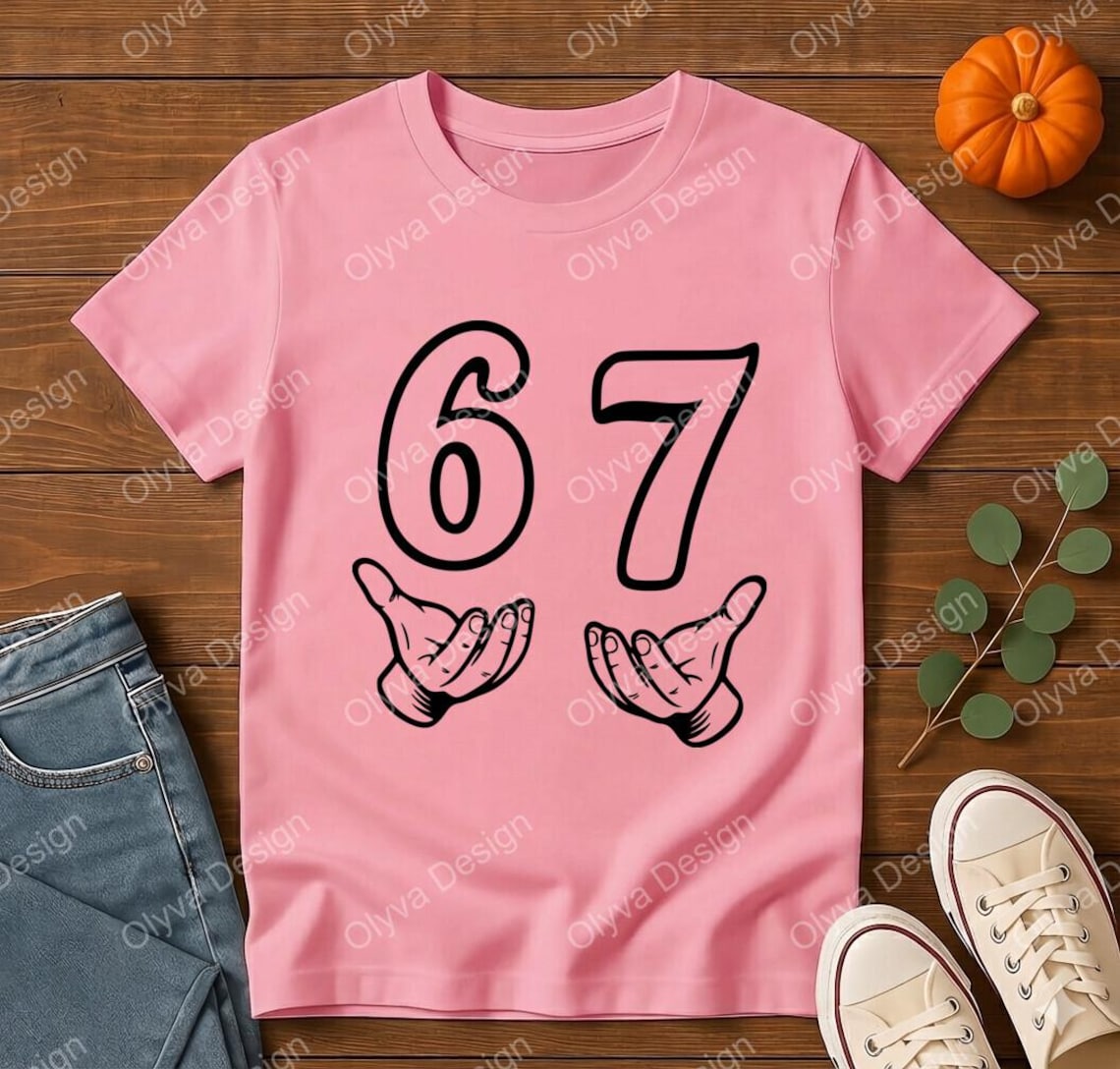 Number 67 Silhouette Hands – SVG PNG JPG Cut Files (digital Download ...