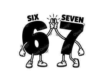 Number 67 Silhouette Hands – SVG PNG JPG Cut Files (digital Download ...