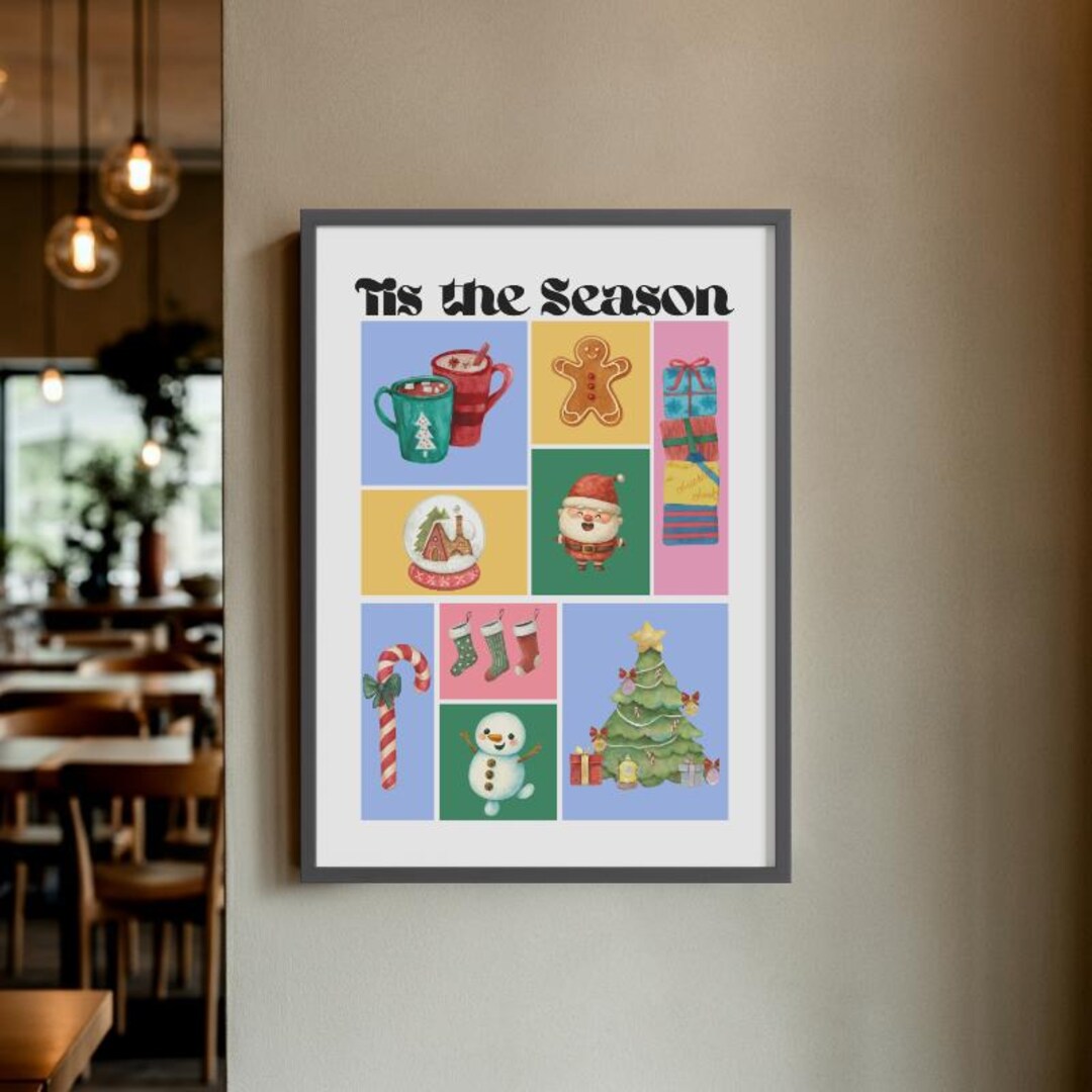 Funny Christmas Poster Set | Holiday Wall Art Bundle (digital Download ...