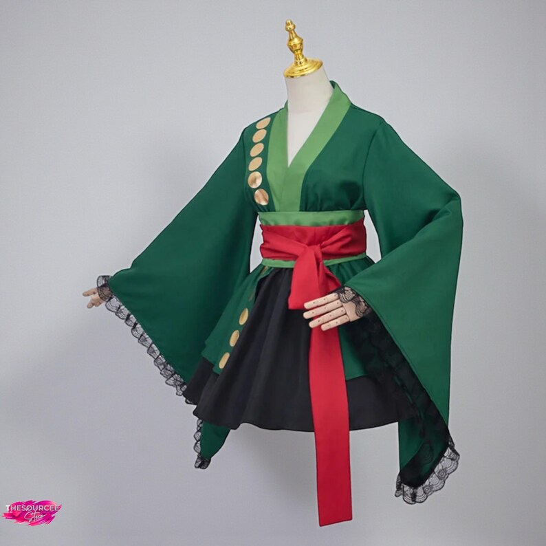 Roronoa Inspired Cosplay Costume | Anime Kimono Robe Cloak With Belt ...