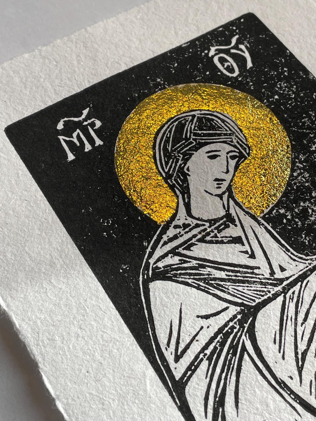 Orthodox Icon Holy Virgin Mary - Mother of God - Deesis - Woodcut Print ...