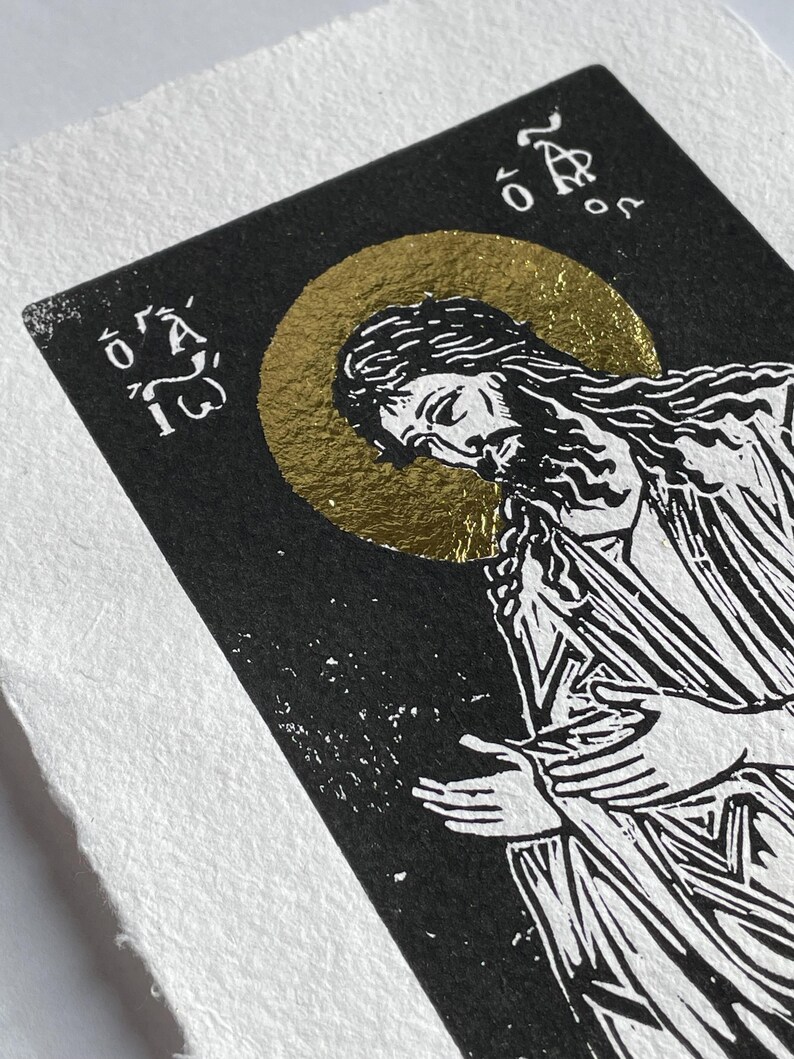 Orthodox Icon John the Baptist - John the Forerunner - Woodcut Print ...