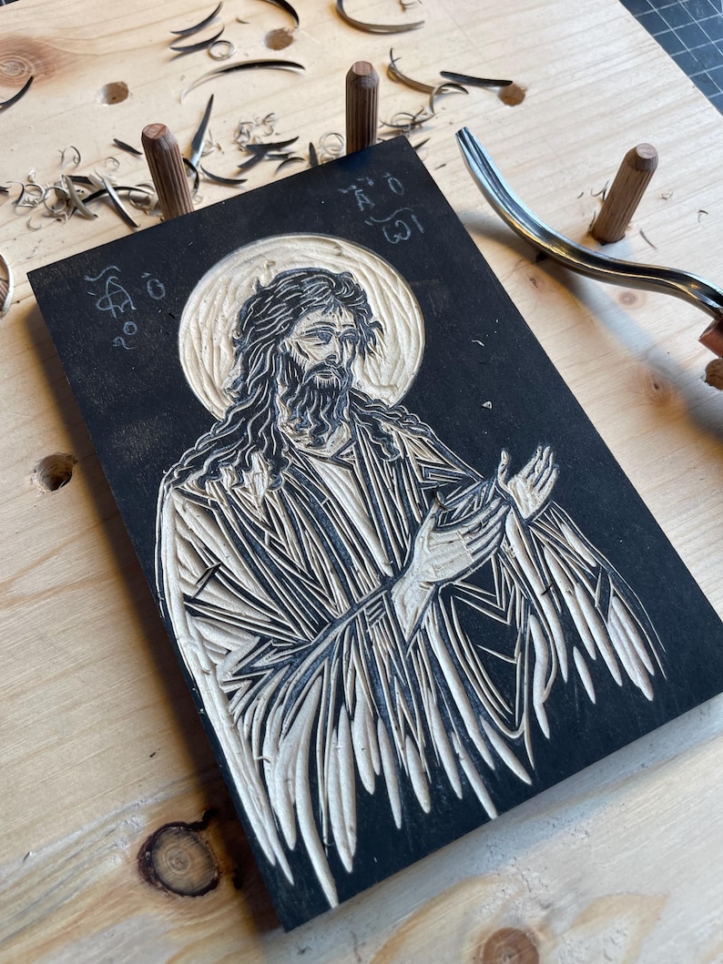Orthodox Icon John the Baptist - John the Forerunner - Woodcut Print ...