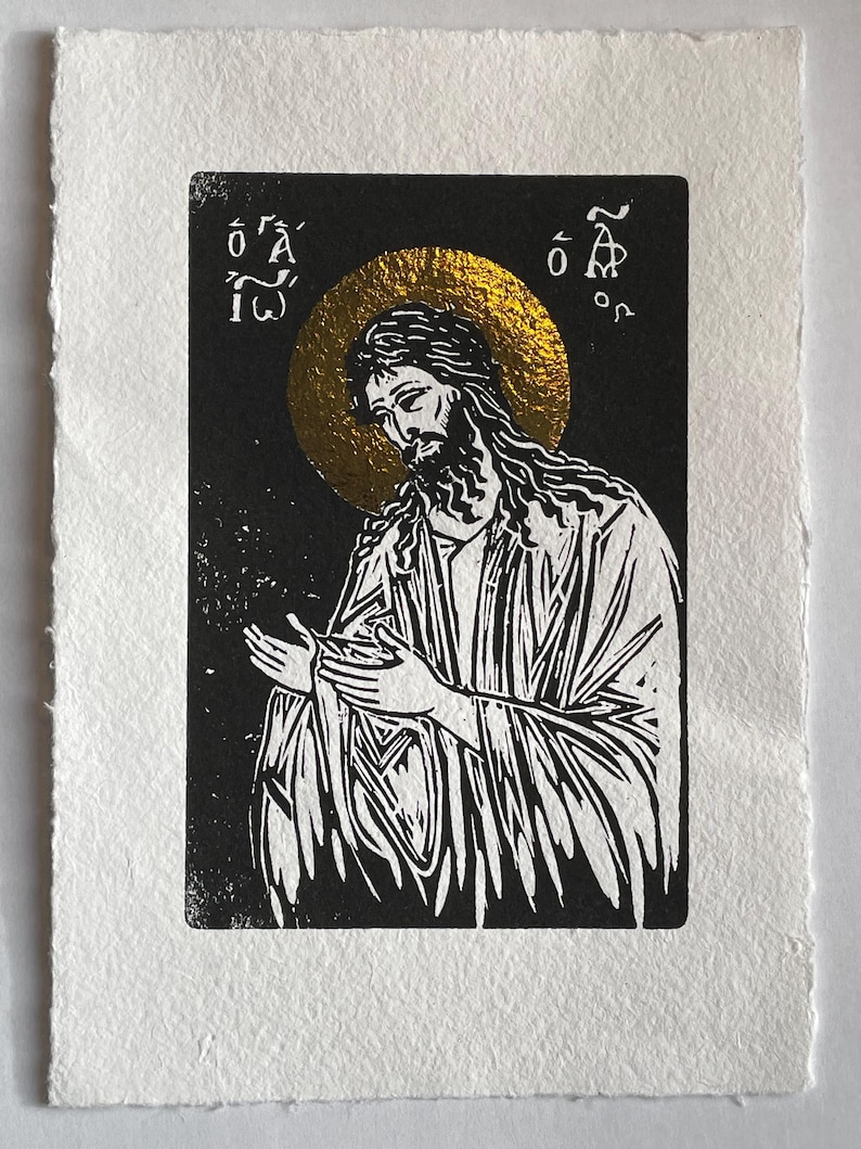Orthodox Icon John the Baptist - John the Forerunner - Woodcut Print ...