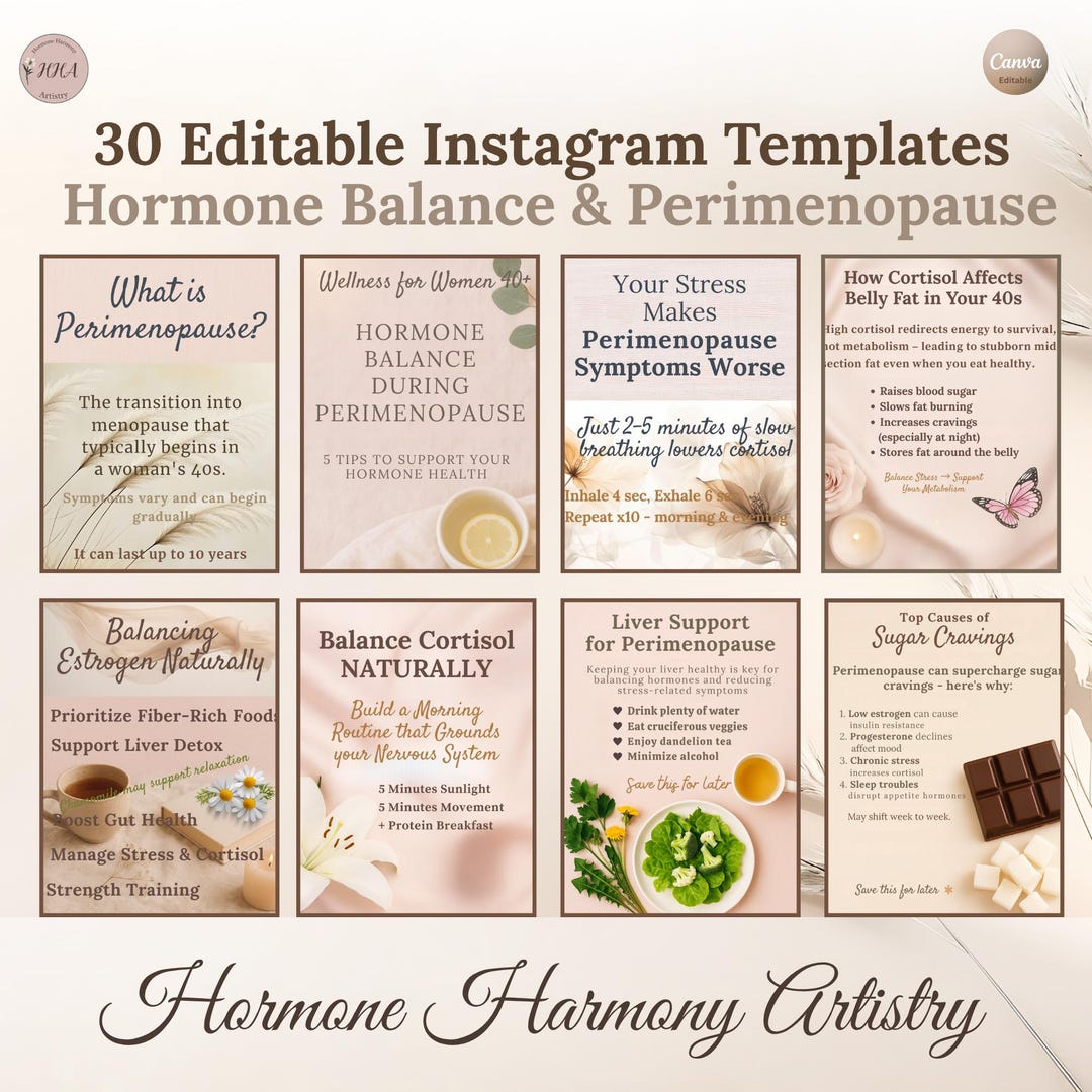 Perimenopause Education Slides | Canva Instagram Carousel Templates ...