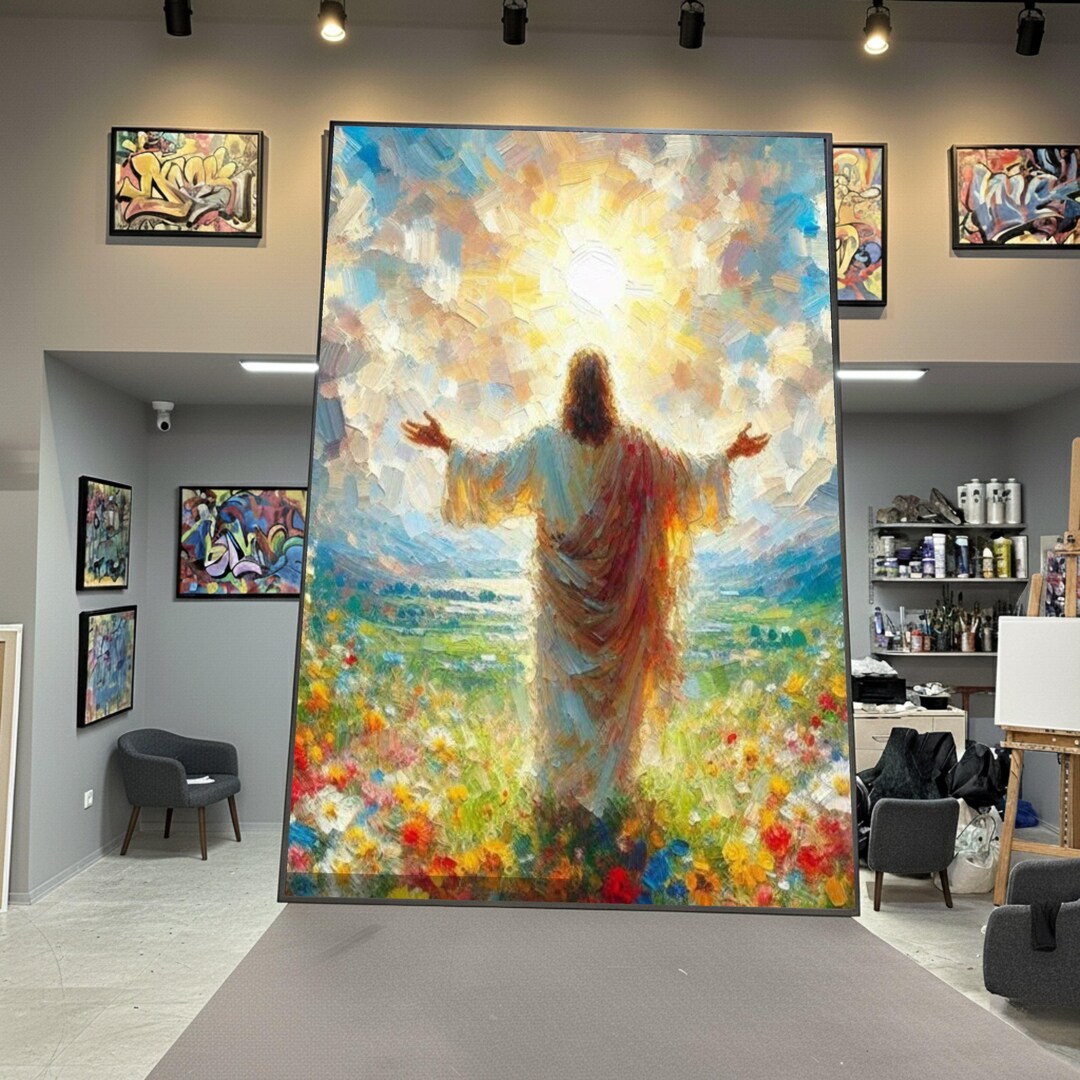 Inspirational Jesus Christ Canvas Wall Art, Spiritual Religious ...