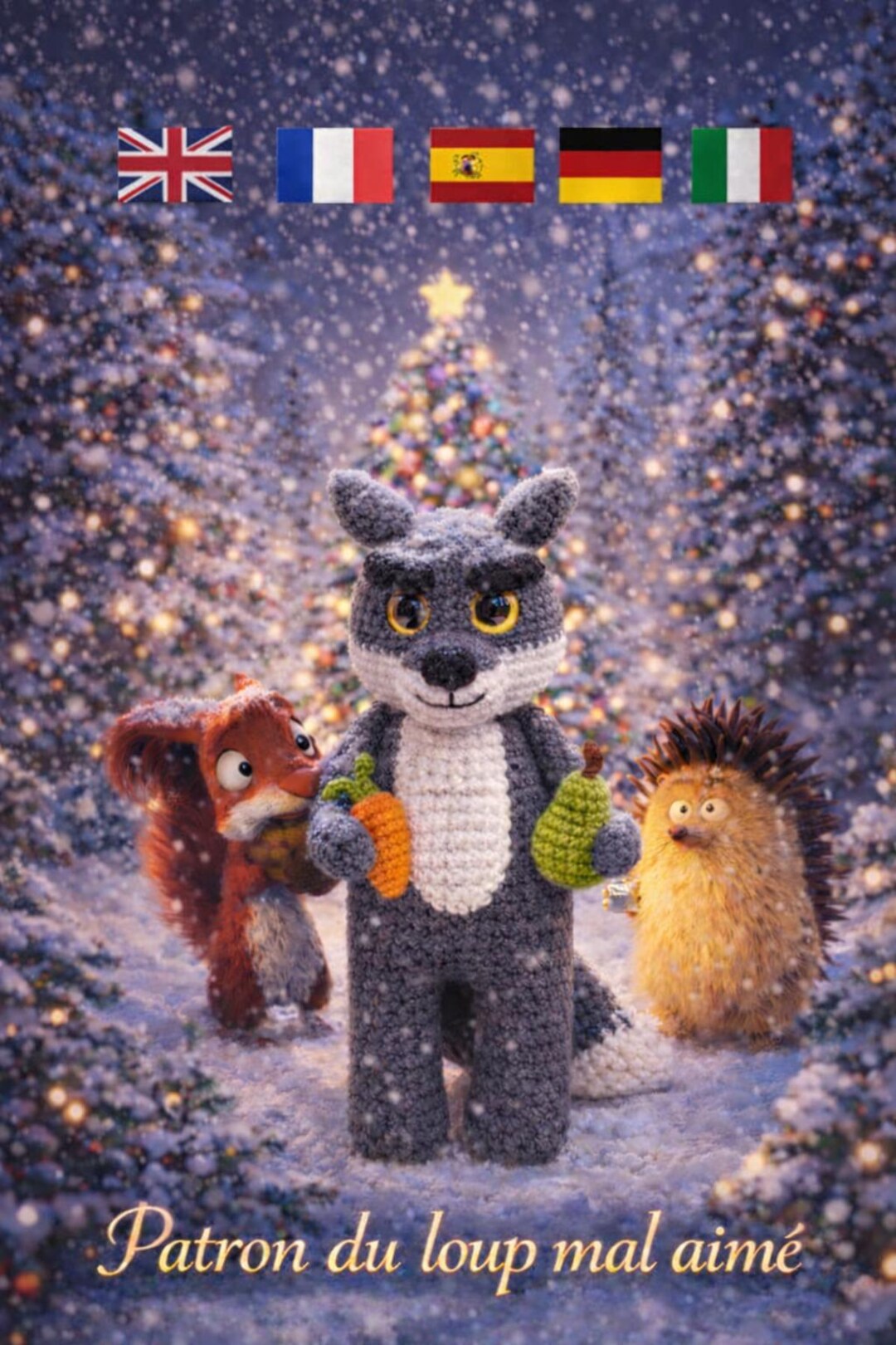 Amigurumi Wolf Crochet Pattern – With Carrot & Pear (PDF) - Etsy Canada