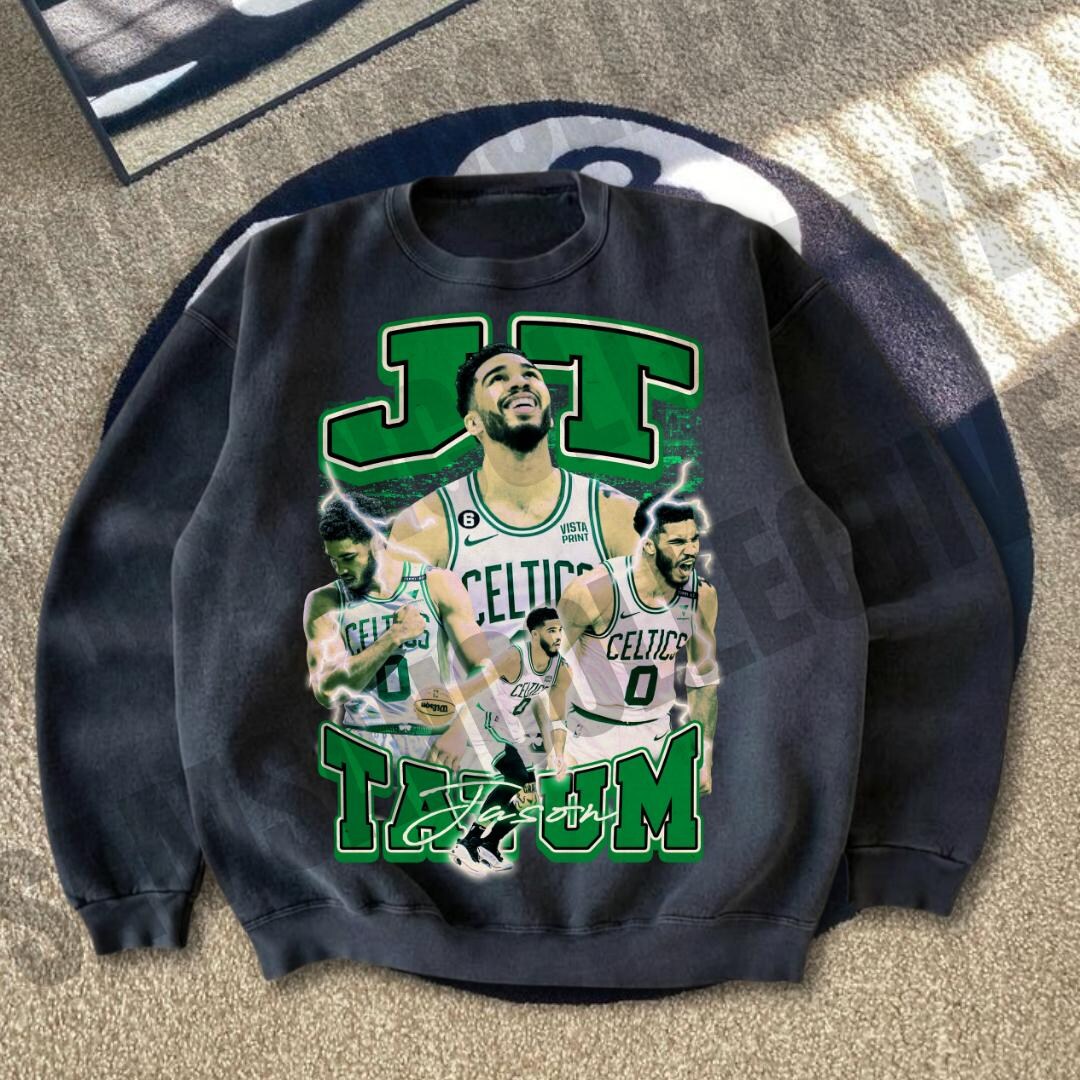 Basketball Player Collage Sweatshirt | Retro Celtics Sweatshirt ...
