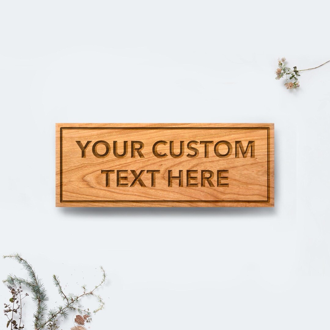 Custom CNC Carved Wood Sign With Any Text – Indoor 18x7" - Etsy