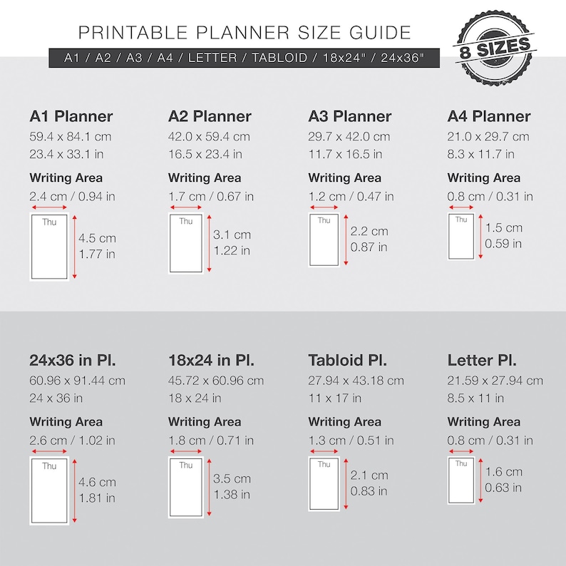 2026 Yearly Wall Planner Printable Full Year Calendar | Large ...