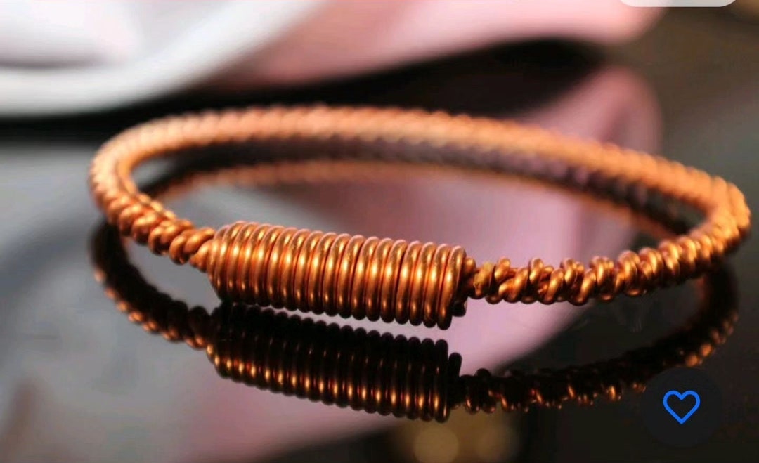 Copper Tensor Ring Coil Bracelet Double-wrapped | Sacred Cubit Energy ...