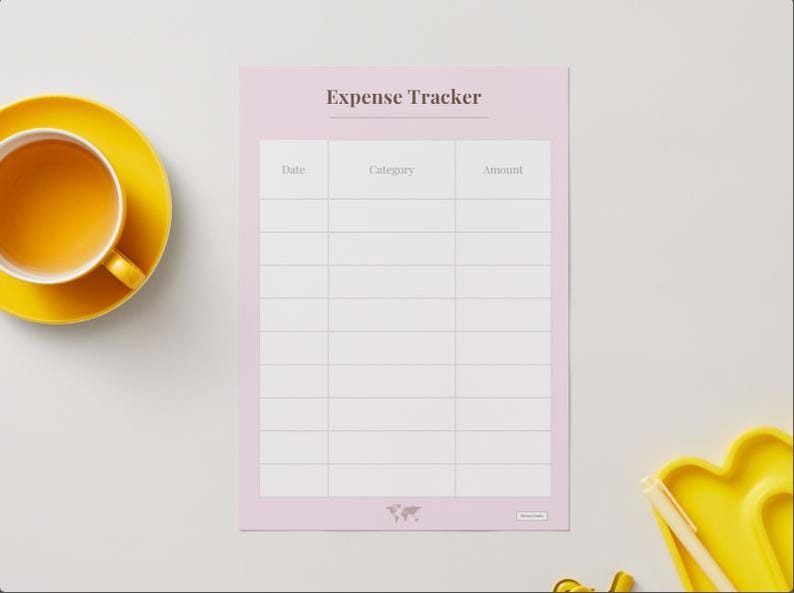 Travel Budget Tracker Printable | Expense for Trips | Vacation Budget ...