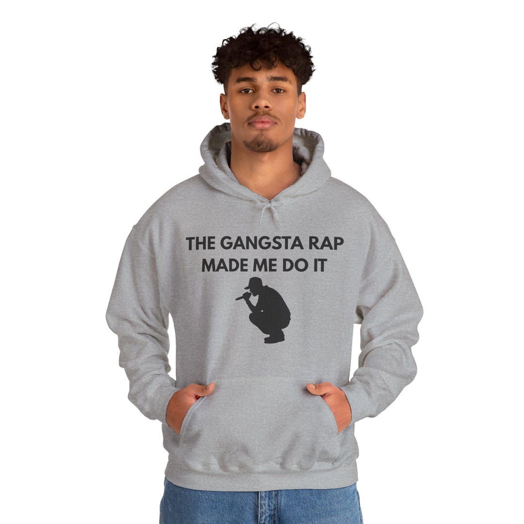 Gangsta Rap Hoodie, Funny Hip Hop Sweatshirt, Music Lover Gift, Unisex ...