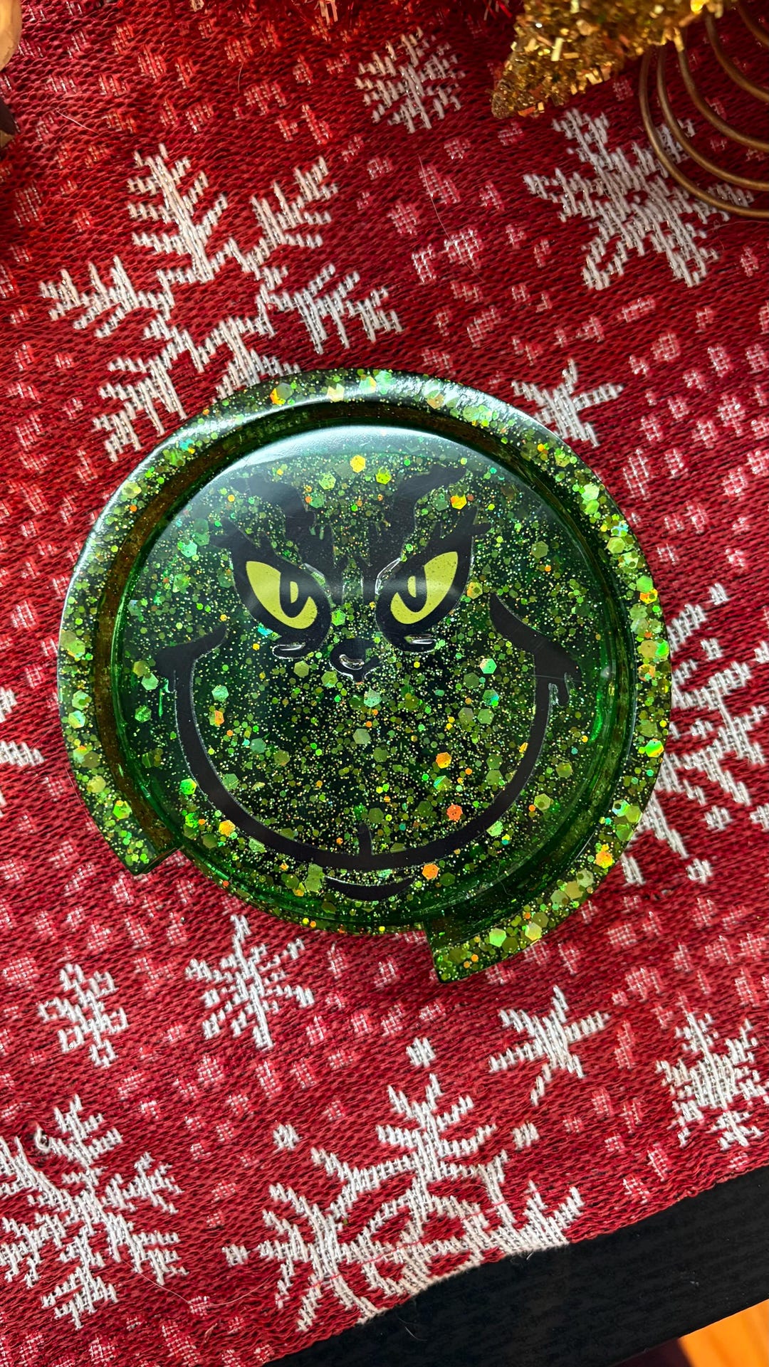 Grinch Coasters Set – Christmas Drink Coasters – Holiday Decor ...