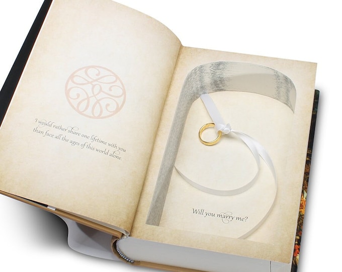Lord of the Rings Proposal Ring Book Safe - READY to SHIP - Engagement ...
