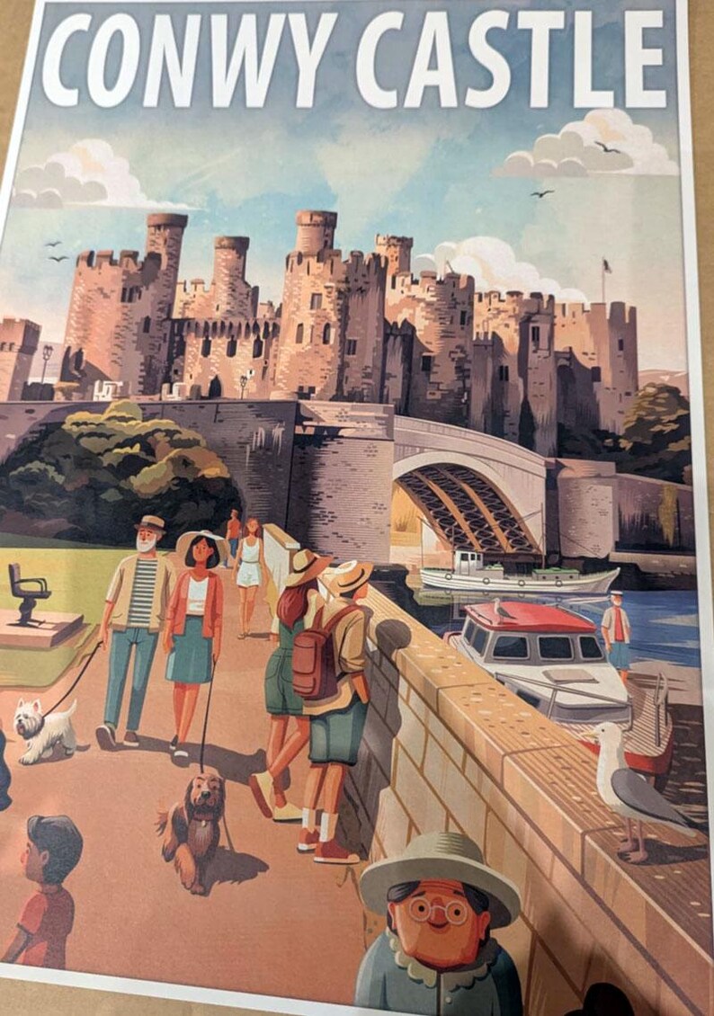 Conwy Castle, Limited Edition, Signed and Numbered, A3, 300gsm, Pulp ...