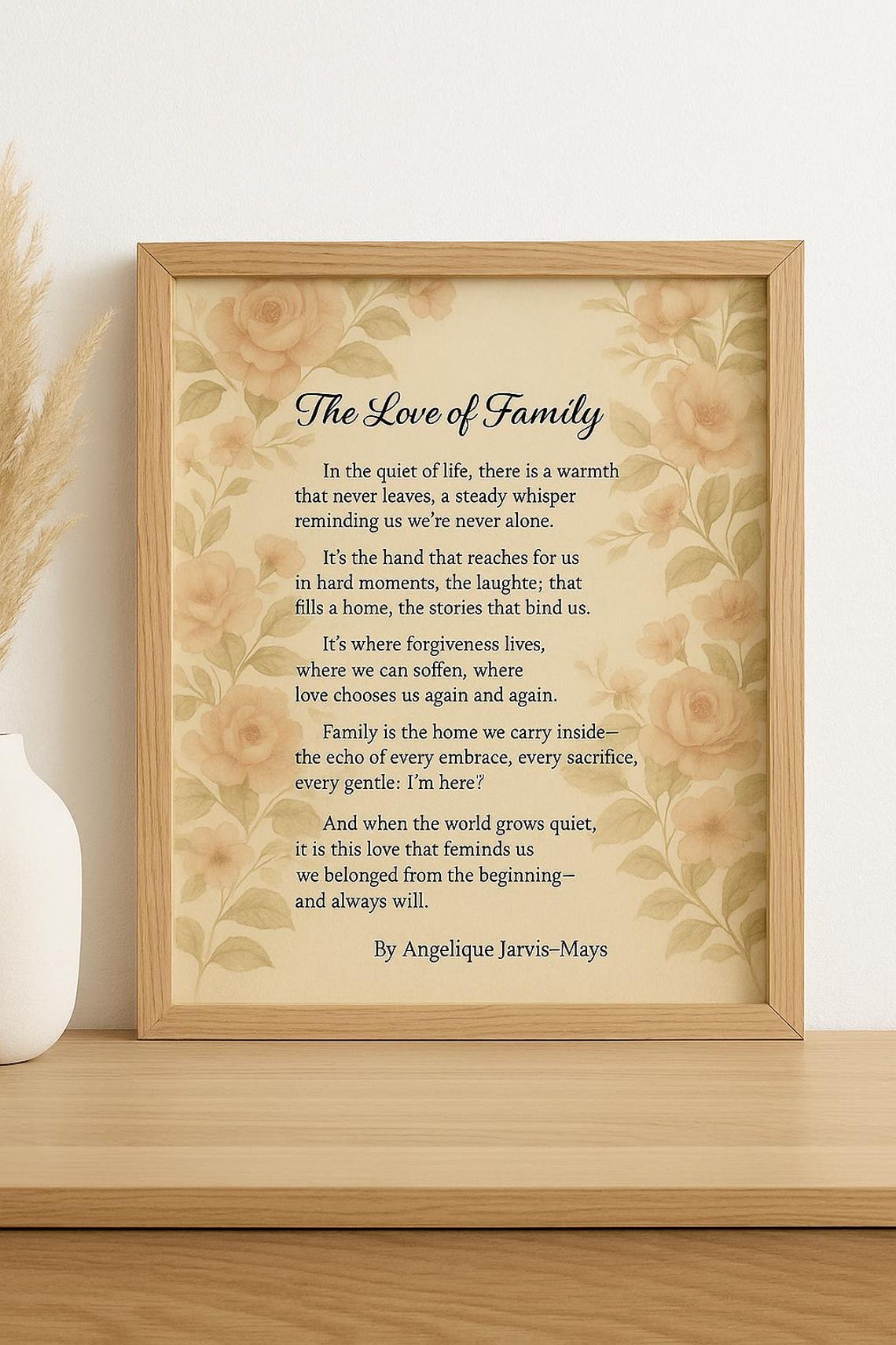 Printable Poem • Inspirational Wall Art • the Love of Family • Digital ...
