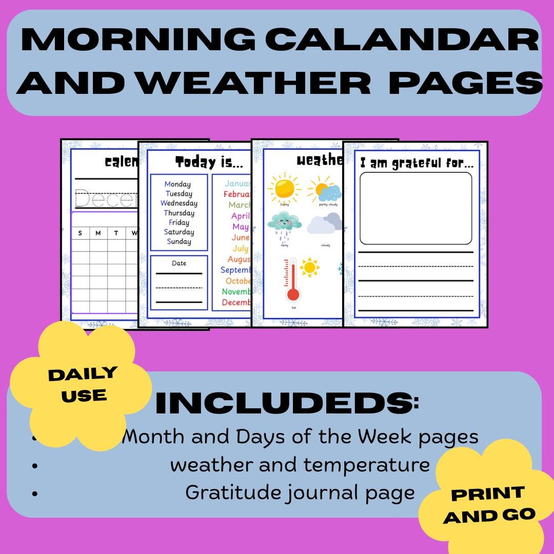 Winter Themed Work Pages/ Morning Work Books - Etsy