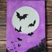 5x7 Full Moon Bat Silhouette | Watercolor | Print and Original Art - Etsy