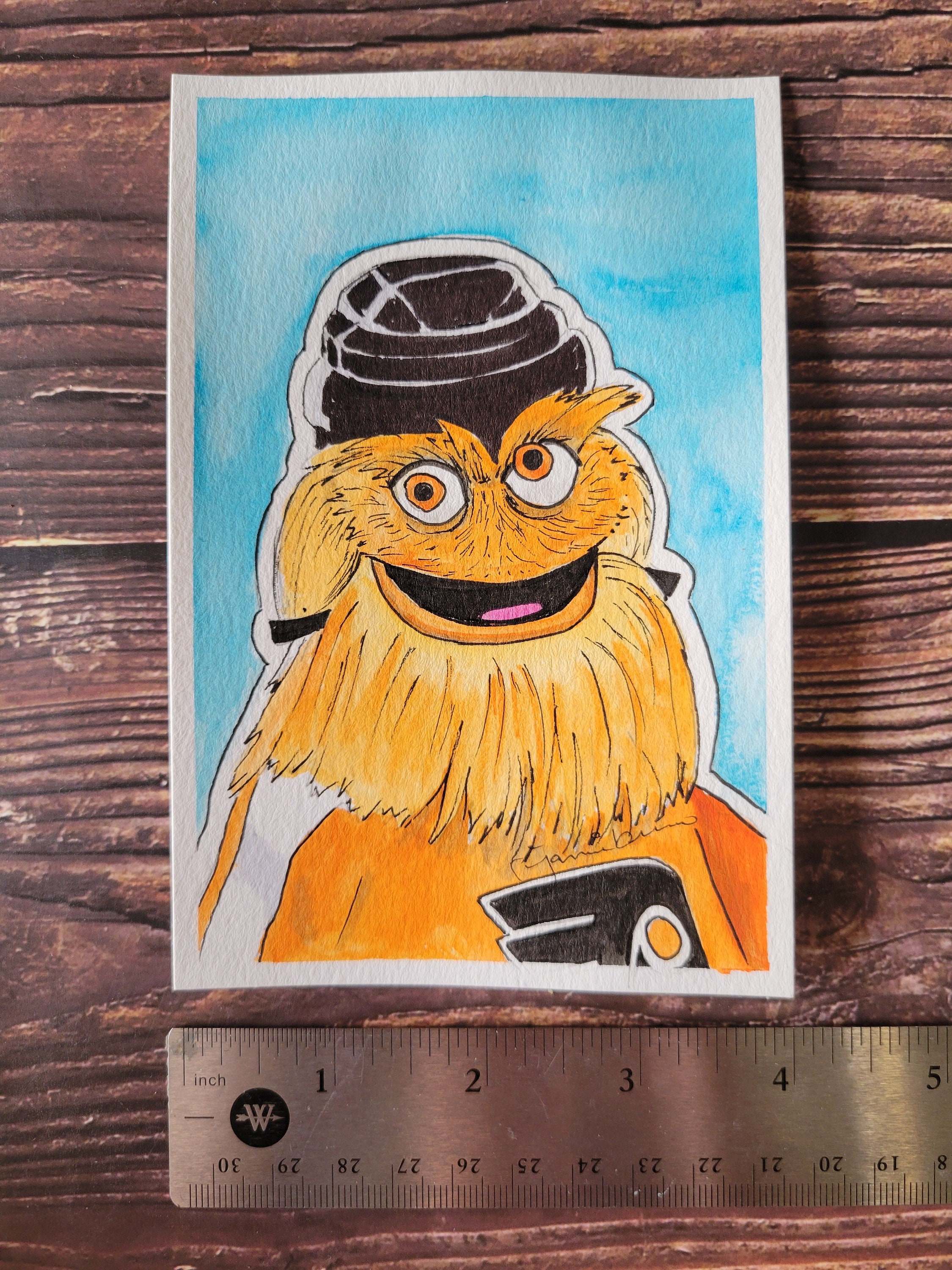 4x6 Illustration of Gritty Original Art on Postcard Art Prints - Etsy