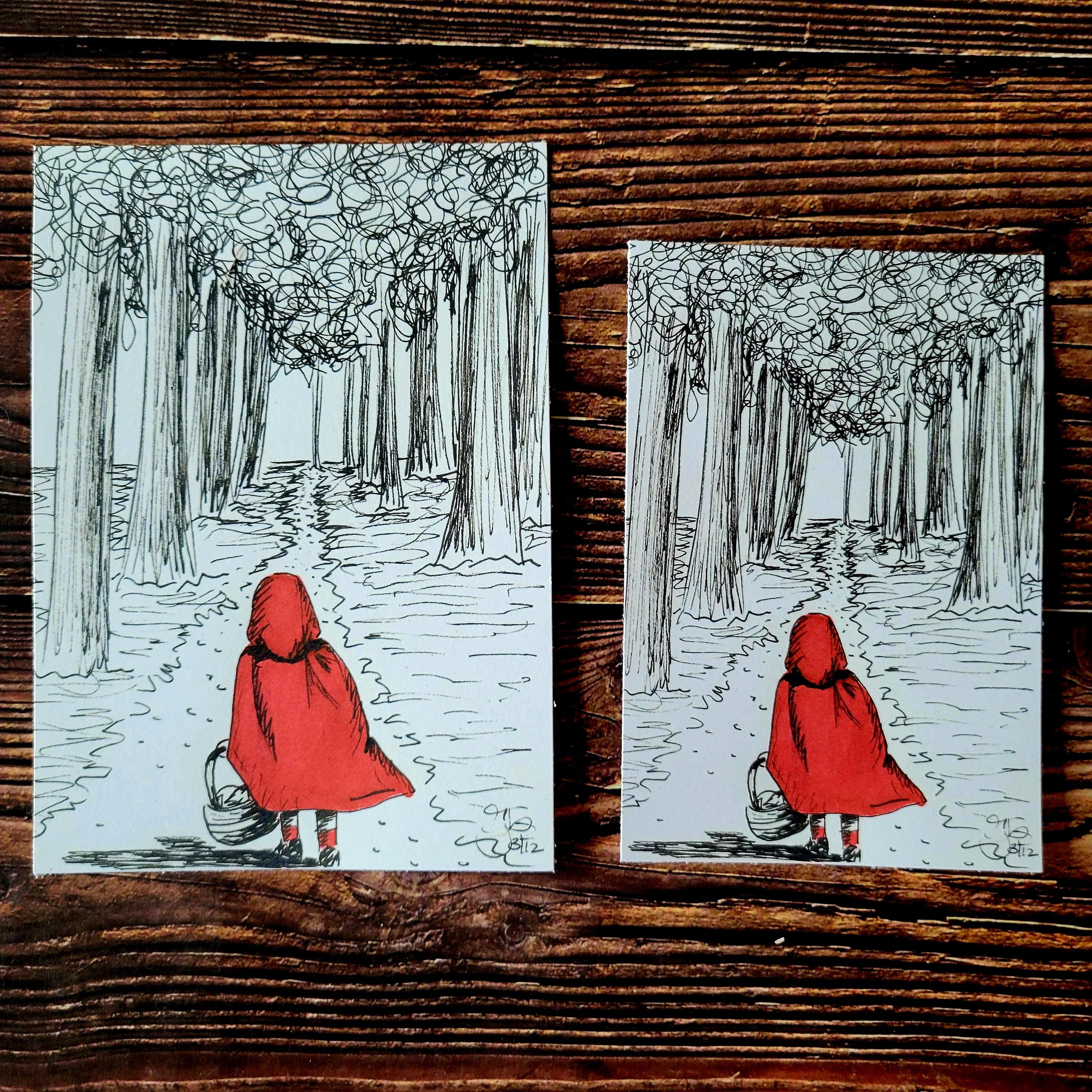 Little Red Riding Hood Illustration | Art Prints | Varying Sizes - Etsy