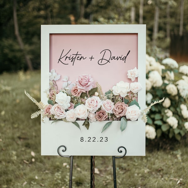 Welcome Wedding Sign Flower Box - Etsy