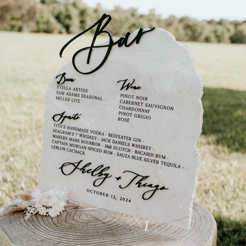 Marble Wedding Sign - Etsy