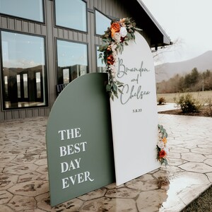Large Wood Arch Signage Set Wedding and Event Signs - Etsy UK
