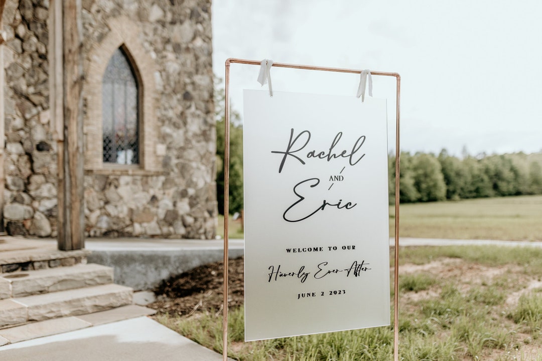 Hanging Acrylic Wedding Sign Only (without Copper Stand) - Etsy