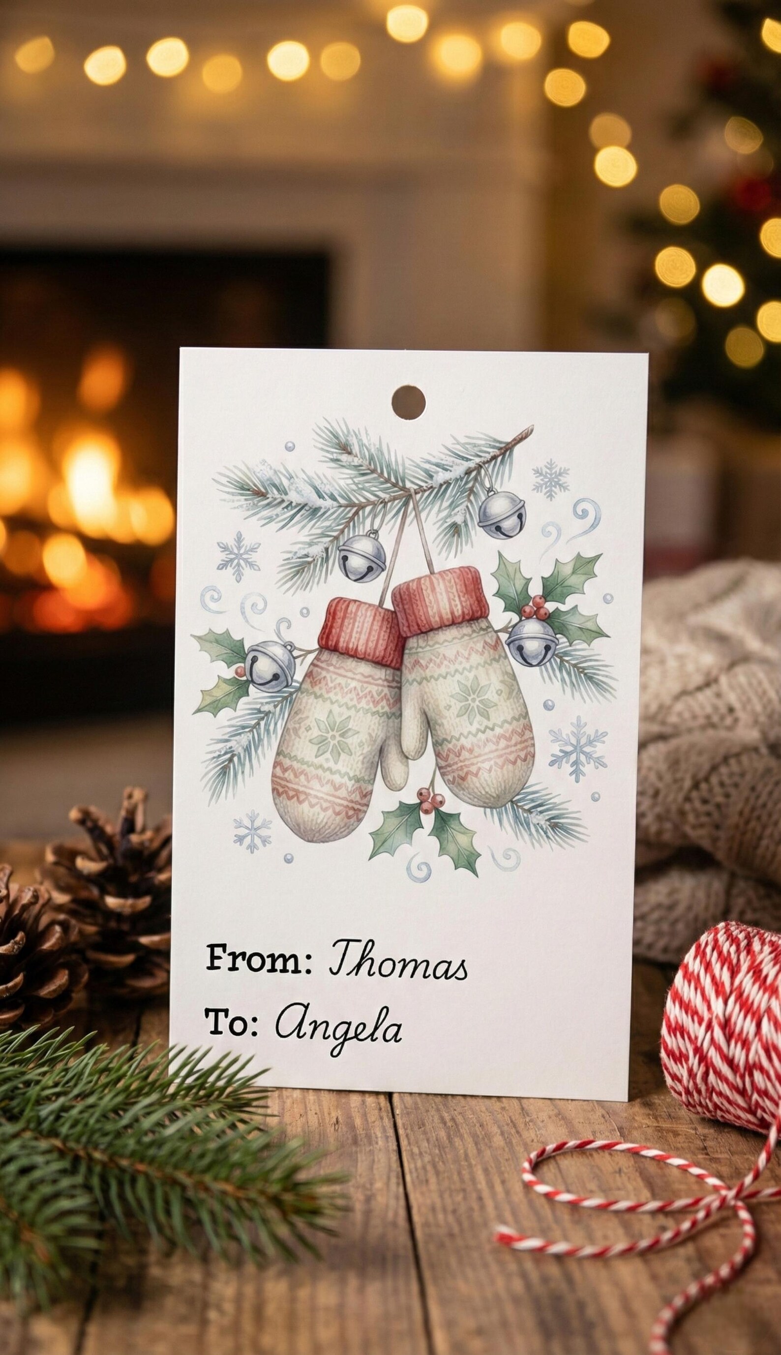 Editable Watercolor Christmas Gift Tags | Printable Holiday Bundle ...