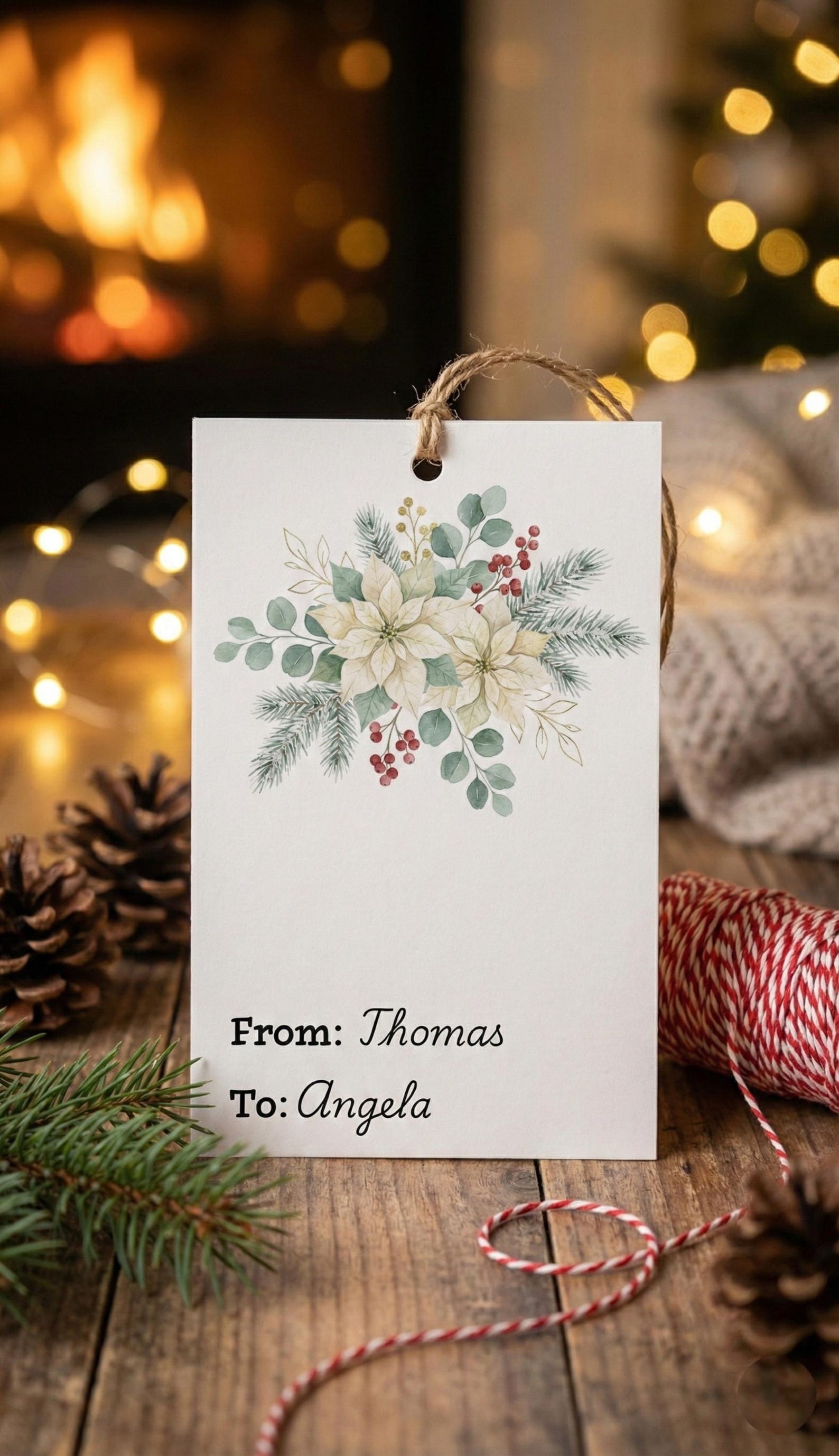 Editable Watercolor Christmas Gift Tags | Printable Holiday Bundle ...