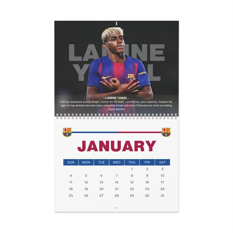 FC Barcelona 2026 Wall Calendar | La Liga Football Fan Gift - Etsy.de