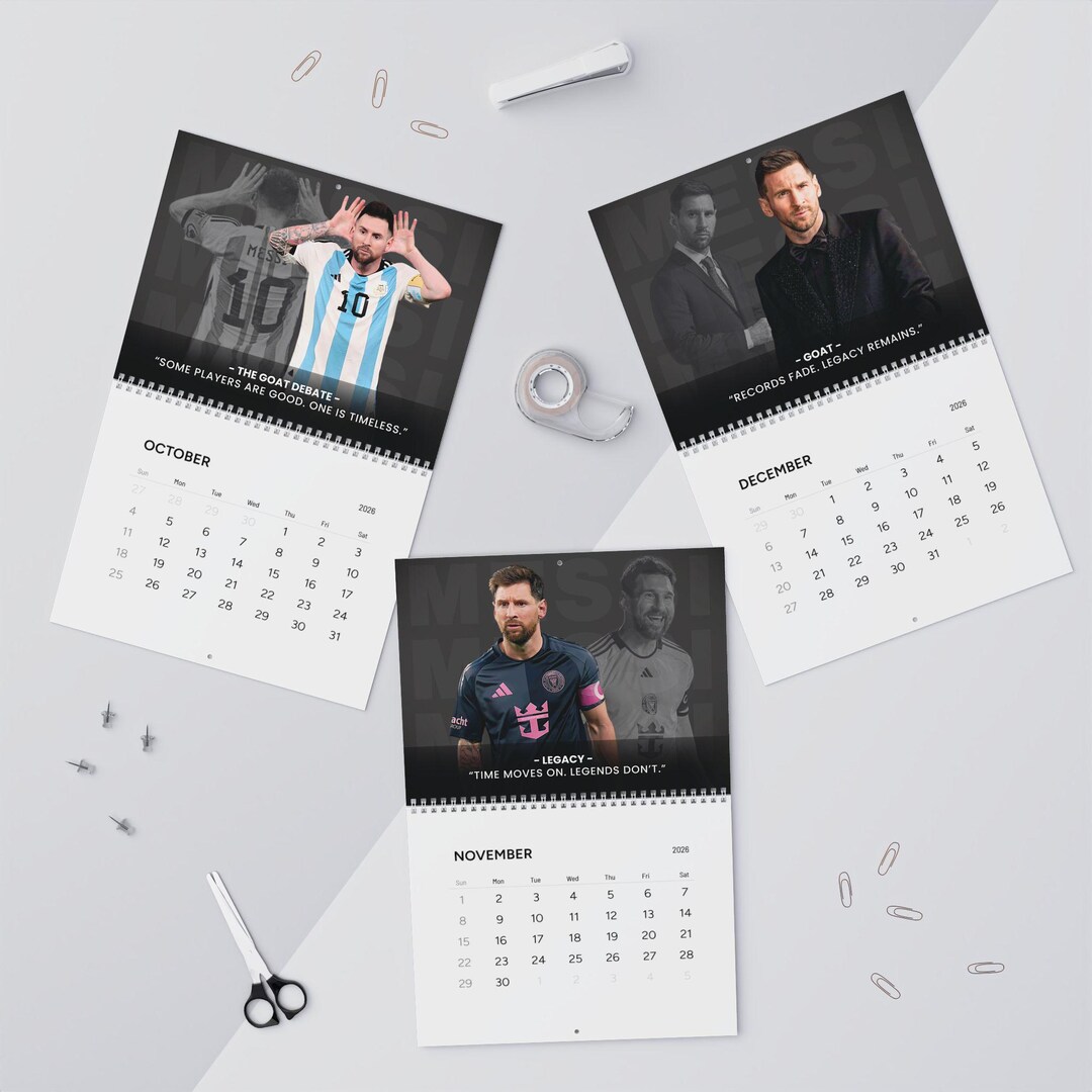 Legend Lionel Messi Wall Calendar | Soccer Legend Gift - Etsy