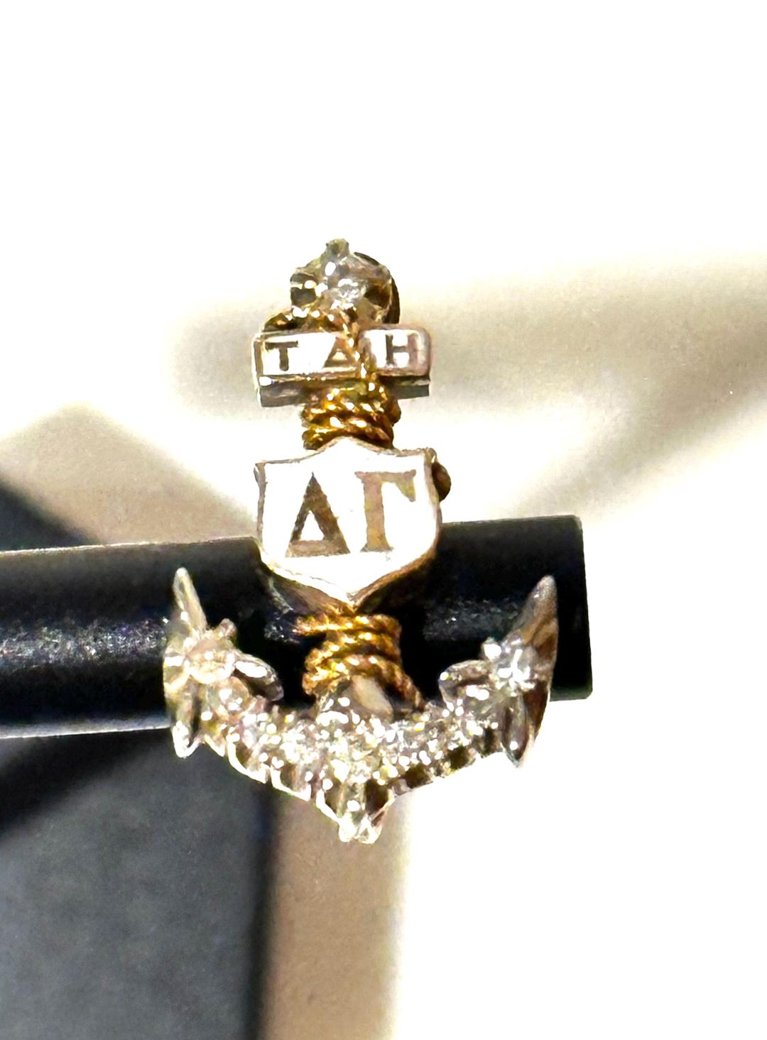 Antique Delta Gamma Anchor Pin, 10K Gold, Holland Diamonds - Etsy