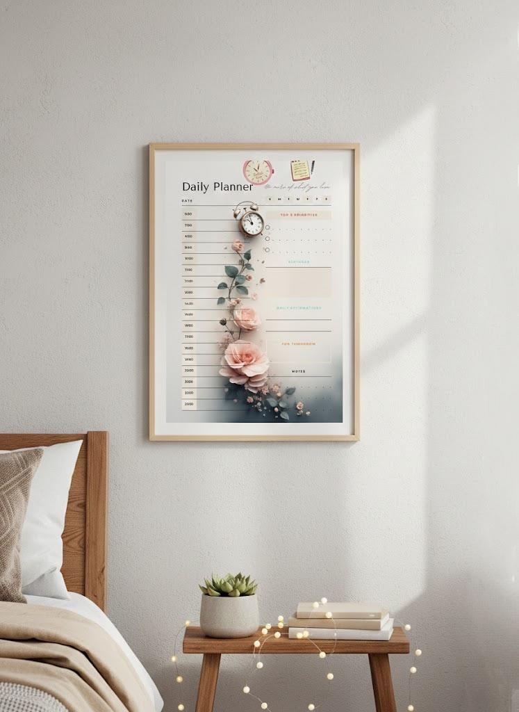 Floral Daily & Weekly Planner | Printable Productivity Organizer (PDF ...