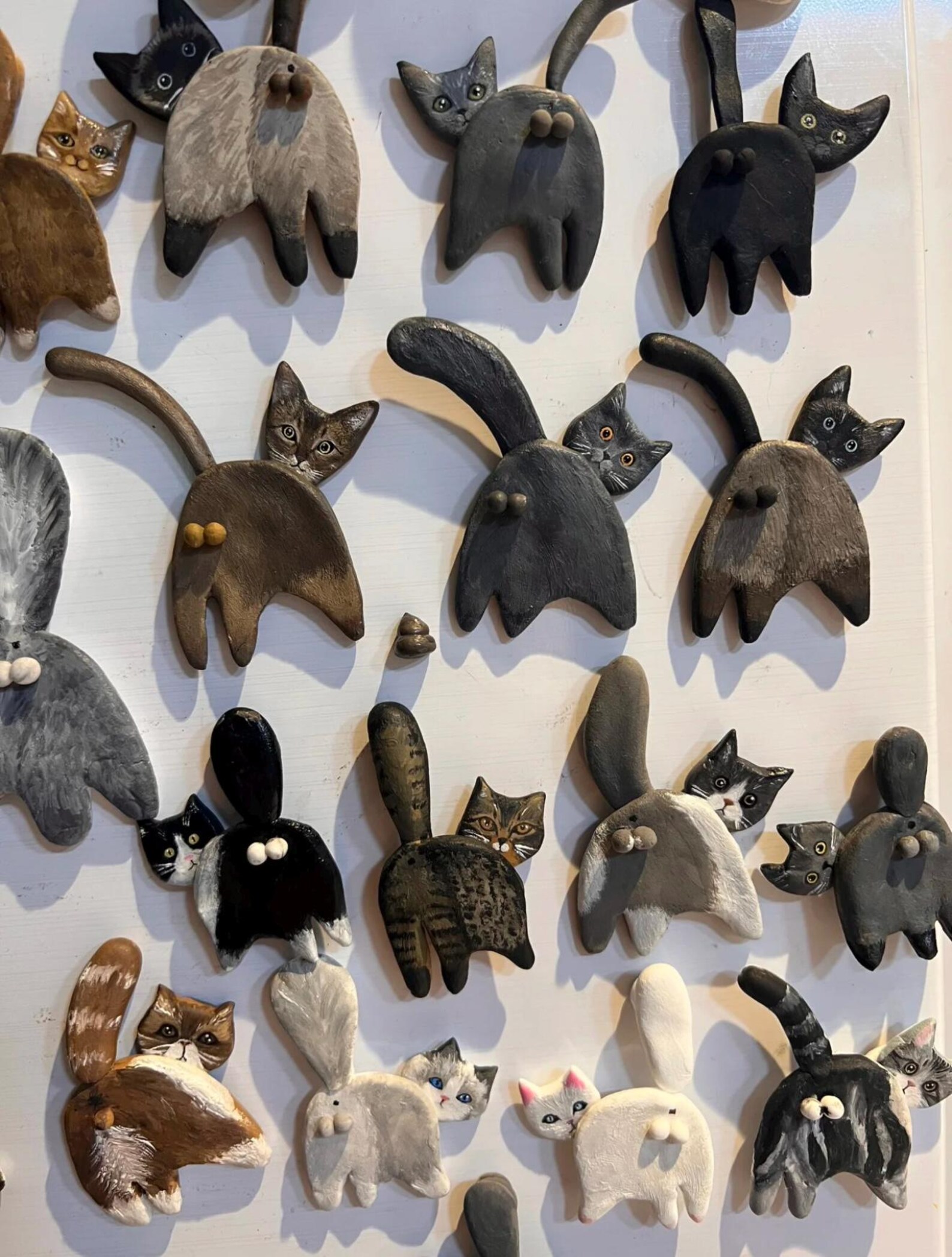 Custom Cat Fridge Clay Magnet - Cat Portrait Handmade Funny Pet ...