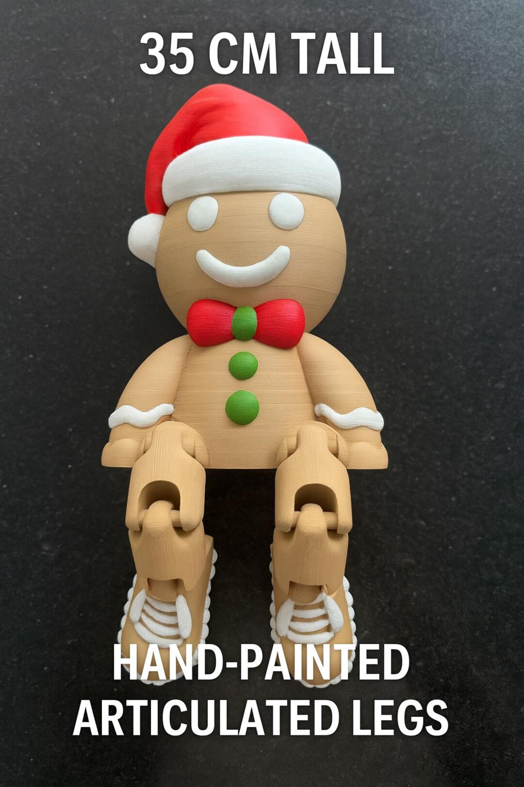 35 Cm Hand-painted 3d-printed Gingerbread Man With Articulated Legs ...