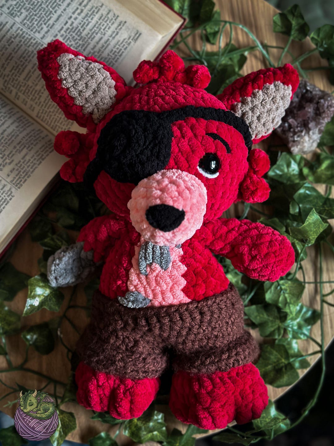Pirate Fox Plushie | Handmade Crochet Horror Fox, Jump Scare Inspired ...