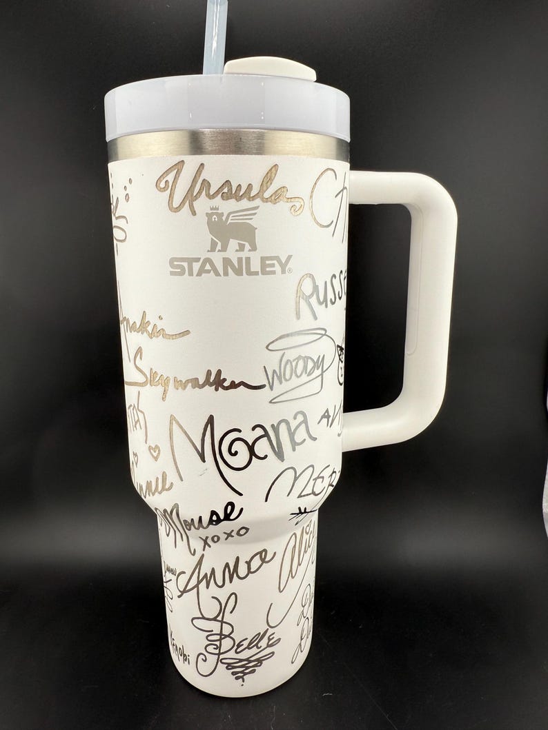 Disney Character Signature Custom Laser Engraved - 40oz Stanley Tumbler ...