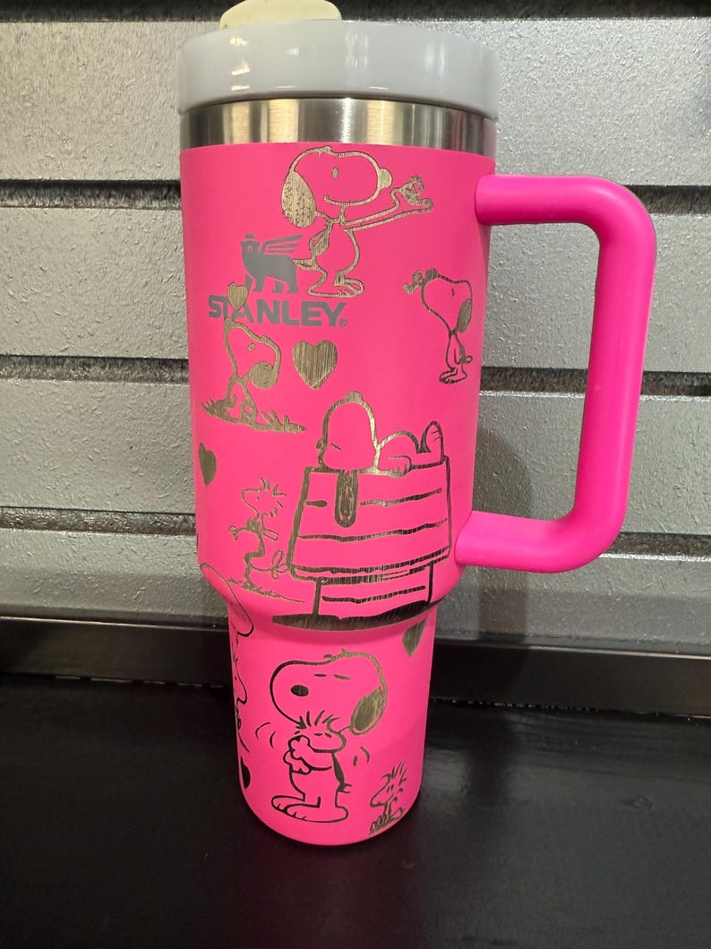 Snoopy Dog Theme Custom Laser Engraved - 40oz Stanley Tumbler - Etsy