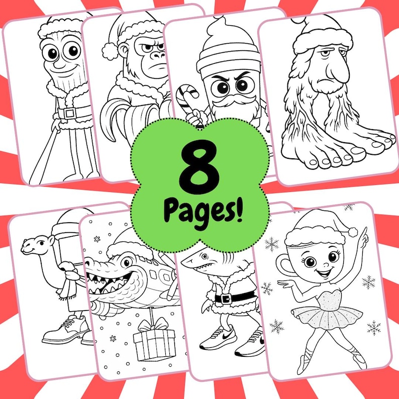 Christmas Brainrot Coloring Pages - Etsy