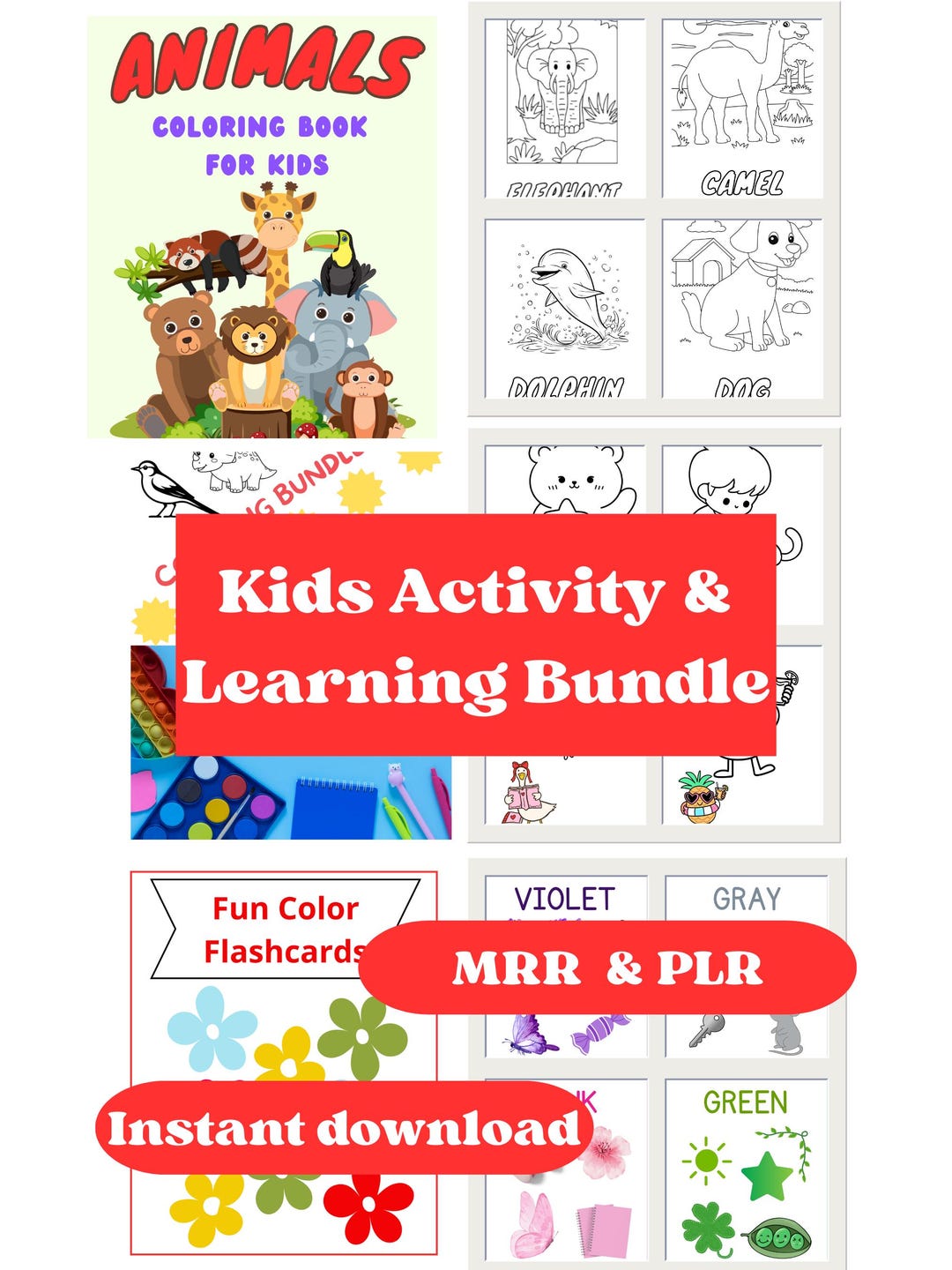 Kids Learning Activities Bundle, A Digital Download With Printable ...