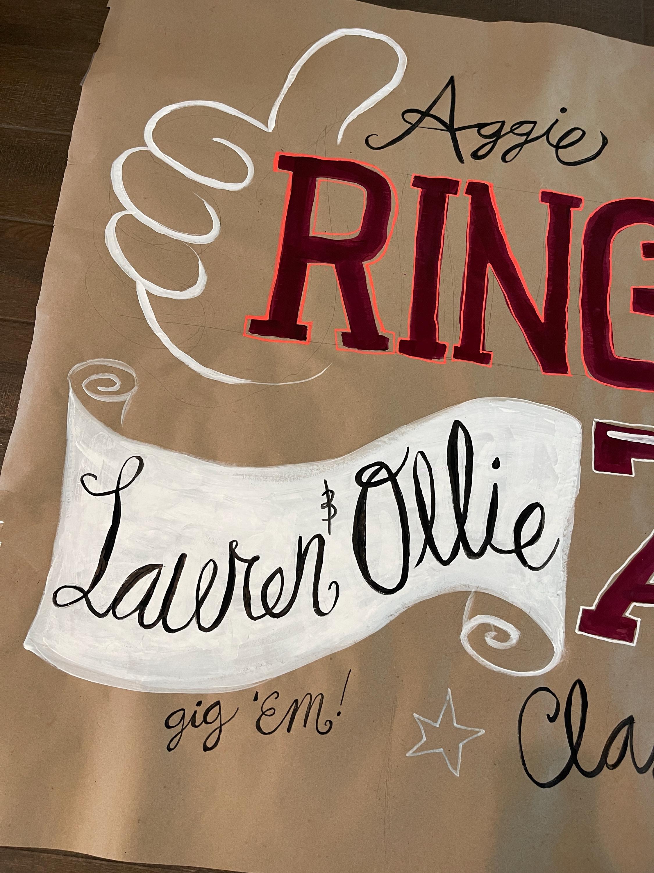 Fully Customizable Event Banner - 4x6 Foot Texas A&M Ring Dunk Sign ...