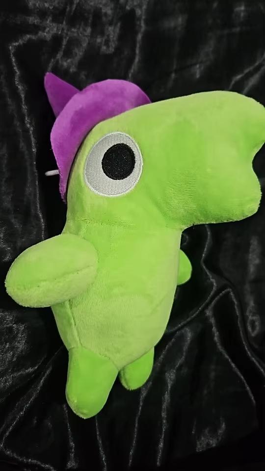 Handmade Style Green Dino Plush Smiling Friends Glep Plushie - Birthday ...